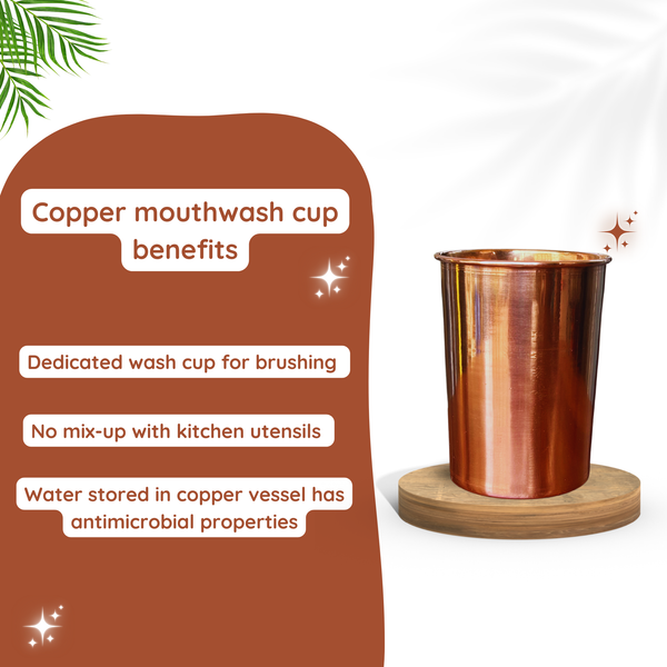 Copper Mouthwash Cup | 275 ml capacity – Toothfullyyours